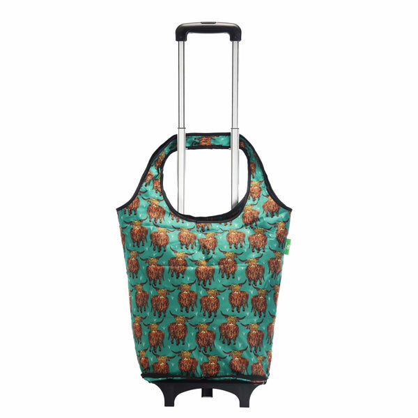 Eco Chic Collapsible Shopping Trolley with Detachable Tote Bag - Highl ...