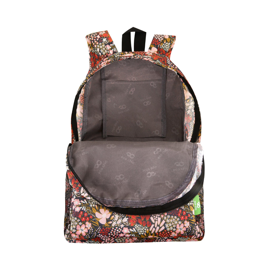 Eco Chic Lightweight Foldable Backpack Mixed Flowers – Eco Chic Retail Ltd